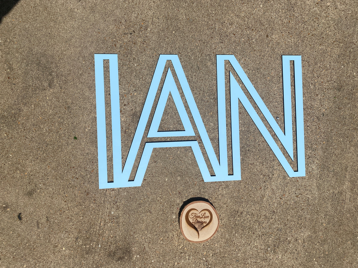 Name Sign Cutout – TrueLove Designs Shop