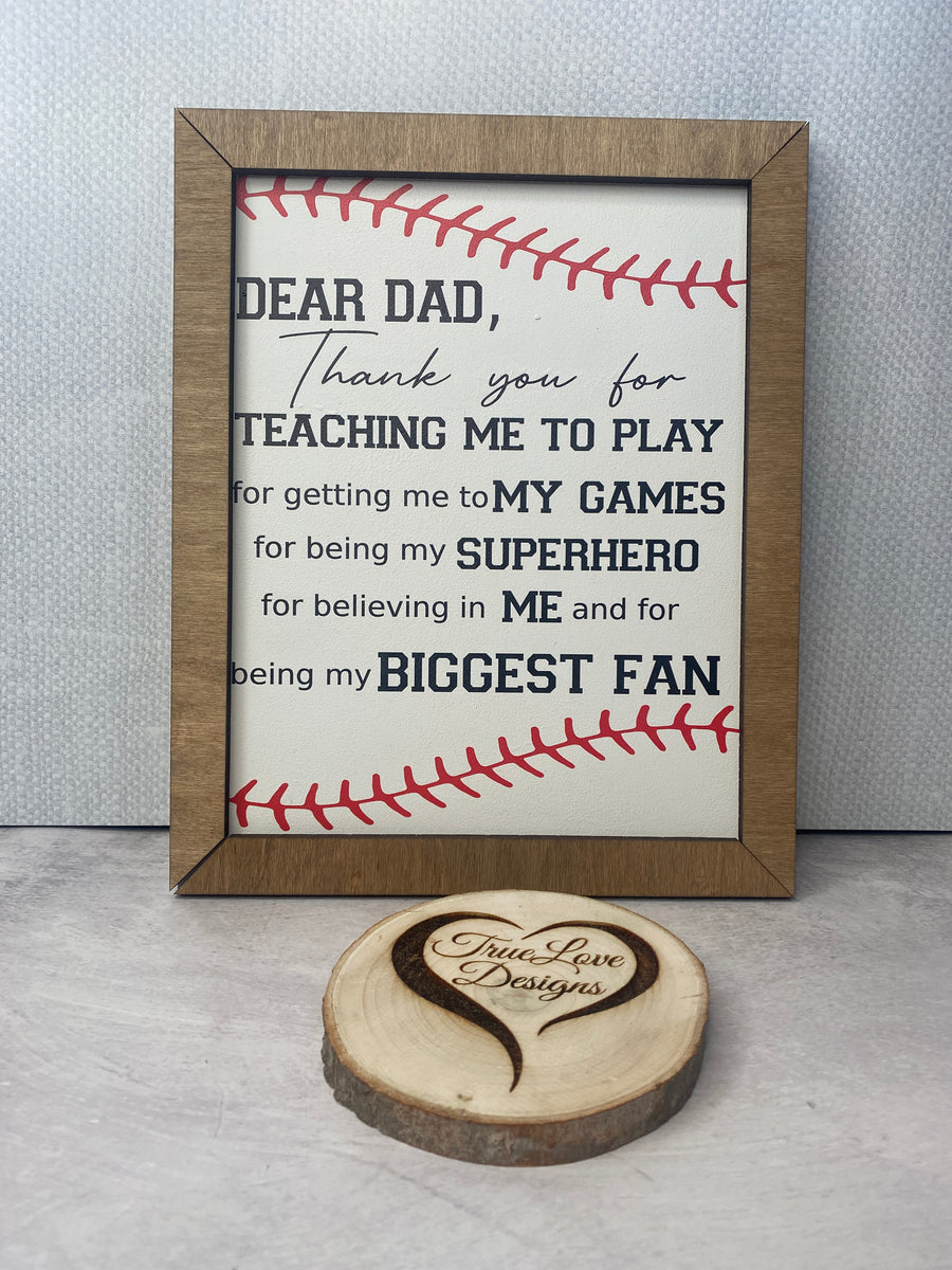 Baseball Dad Gift, Softball Dad Gift, Biggest Fan, Thanks Dad, Persona ...